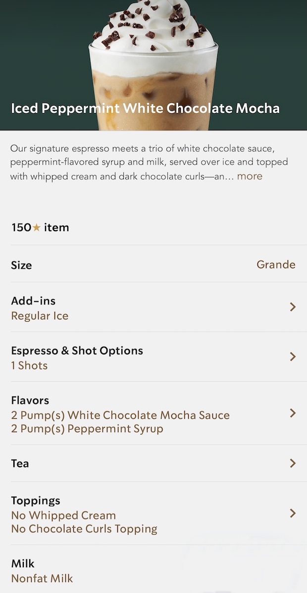 Starbucks Skinny Peppermint White Mocha • Ashley Burk Home + Lifestyle