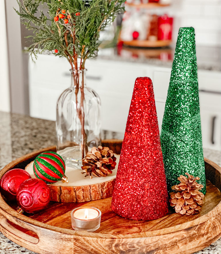 DIY Foam Cone Christmas Trees • Ashley Burk Home + Lifestyle