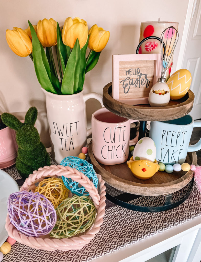 Colorful Rae Dunn Easter Display • Ashley Burk