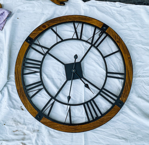 How to Stain a Wood Clock • Ashley Burk Home + Lifestyle
