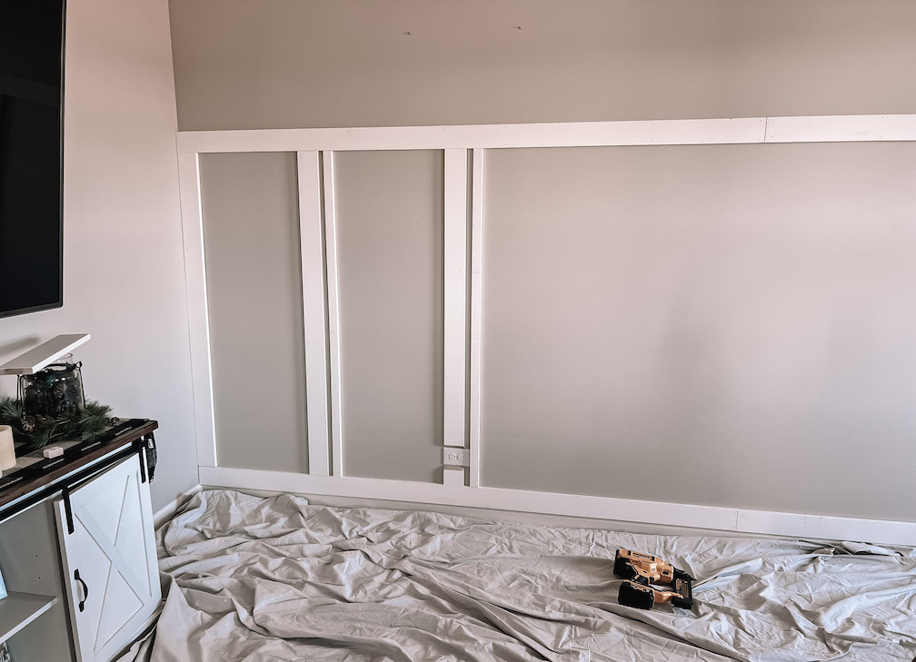 DIY Board and Batten with Shelf Tutorial • Ashley Burk