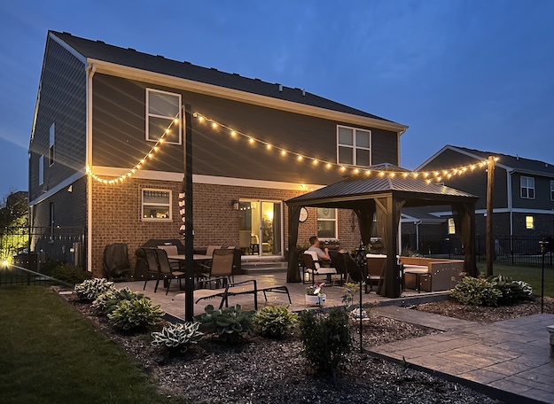 How to Install Strands of Patio String Lights • ashleyburk.com