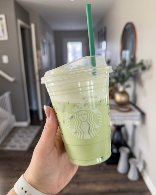 How to Order the NEW Starbucks Matcha Latte • Ashley Burk Home + Lifestyle